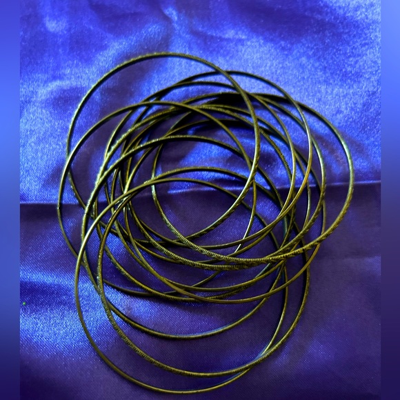 Source Unknown | Jewelry | Brass Boho Stack Of Metal Jangly Bracelets ...